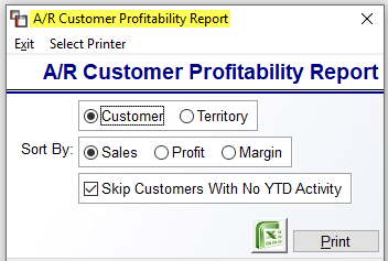 Customer Profitability Report