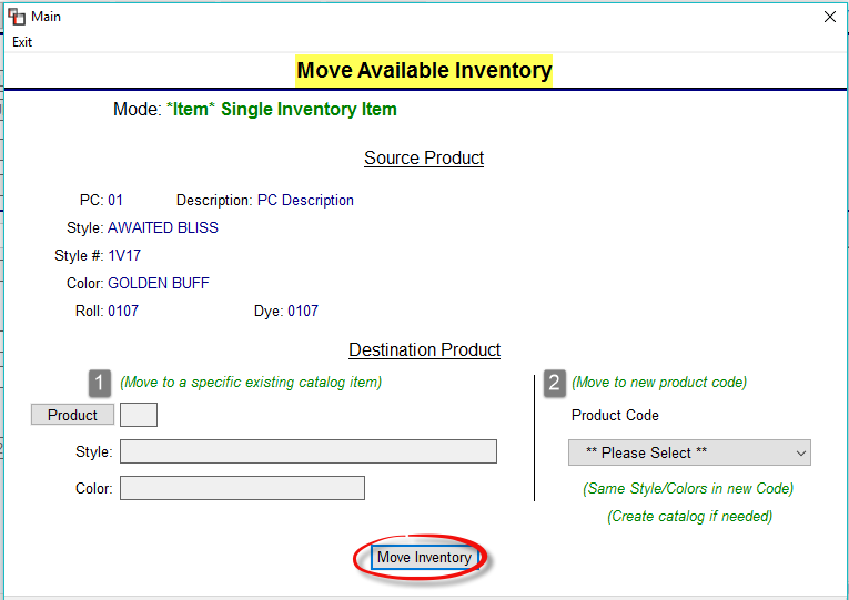 Move Available Inventory