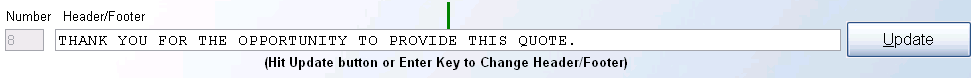 Quotation Header Maintenance